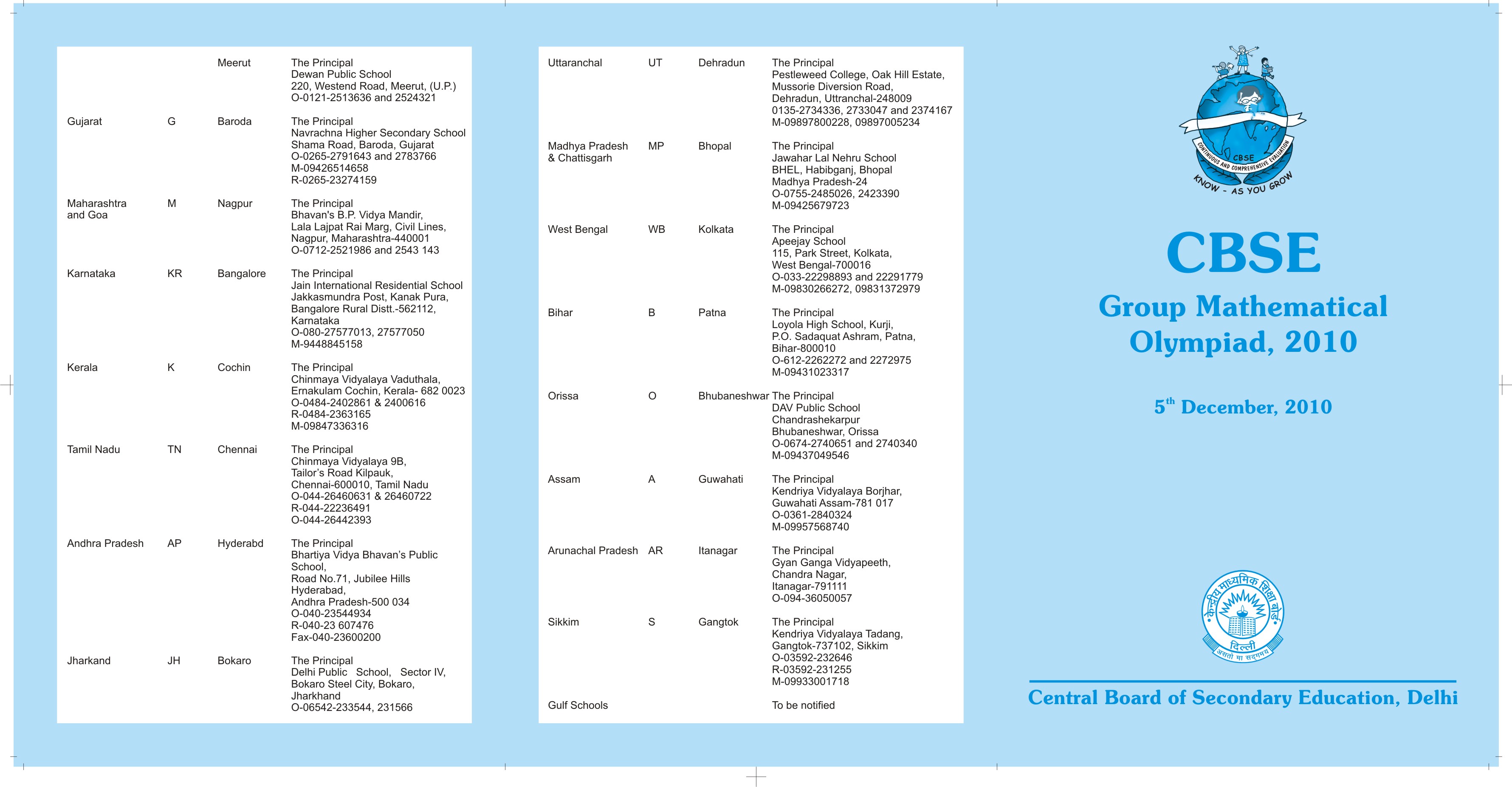CBSE - Central Board of Secondary Education